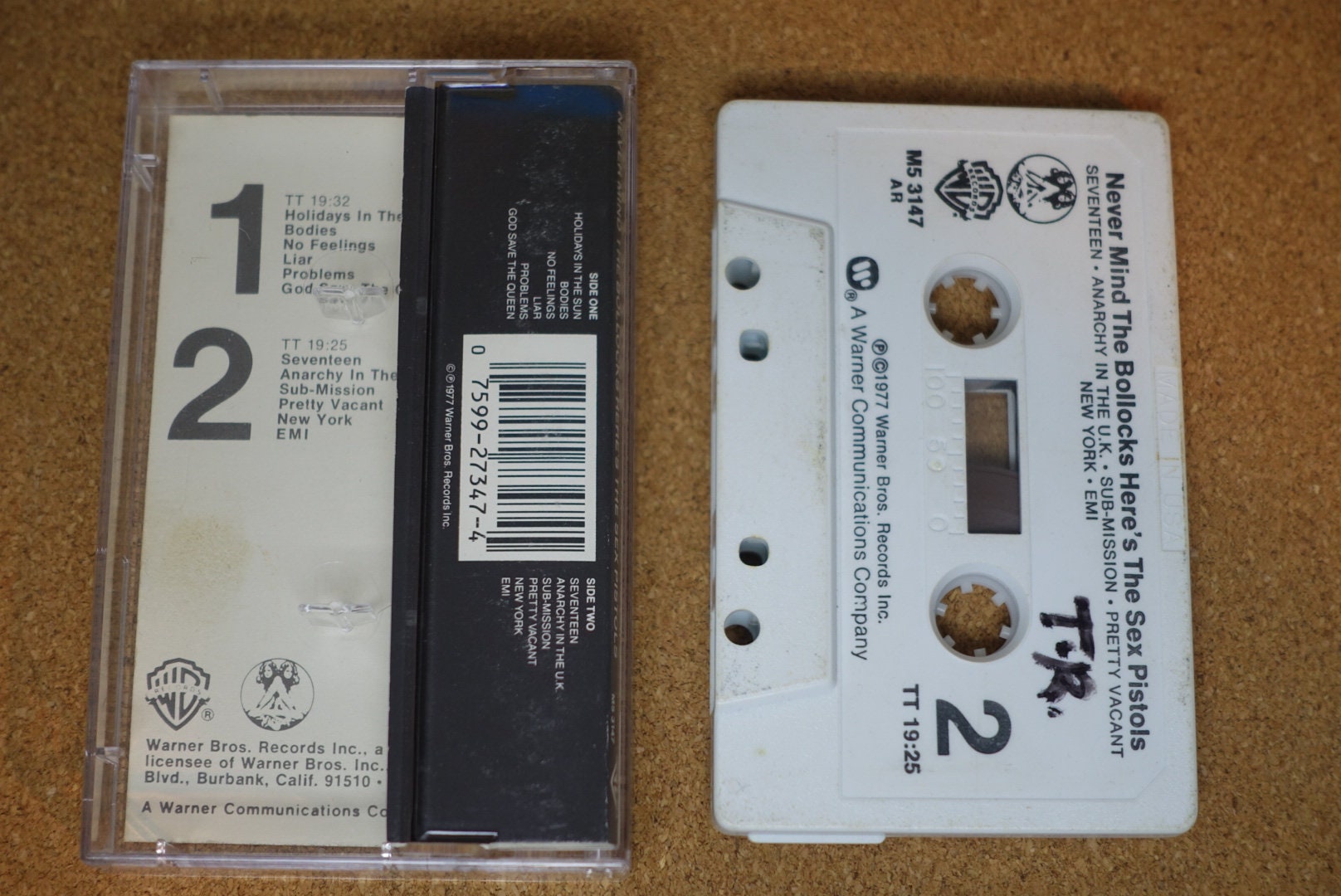 Sex Pistols Never Mind The Bollocks Cassette Tape 1977 Warner Bros