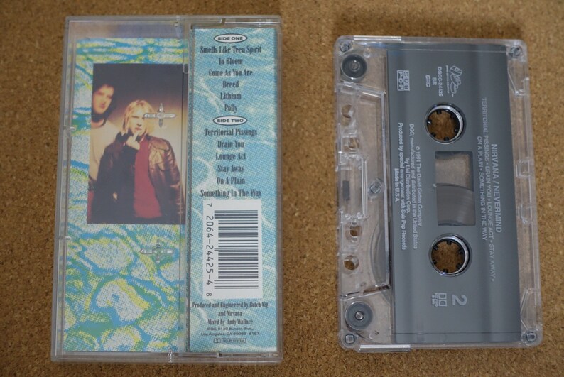 Nirvana Nevermind Cassette Tape 1991 DGC Records Kurt | Etsy