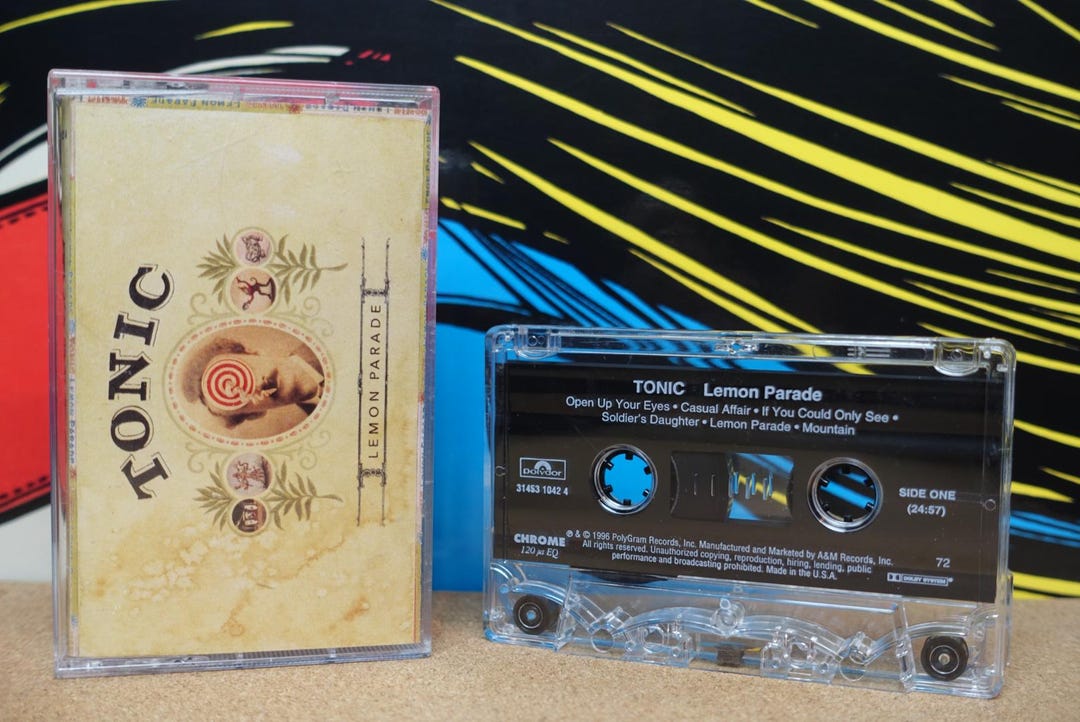 Tonic Cassette Tape, Lemon Parade Cassette Tape, 1996 Polydor Records ...