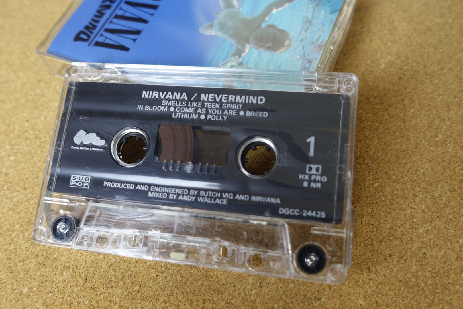 Nirvana Nevermind Cassette Tape Grunge 1991 Dgc Records Kurt Cobain Nirvana Cassette Music