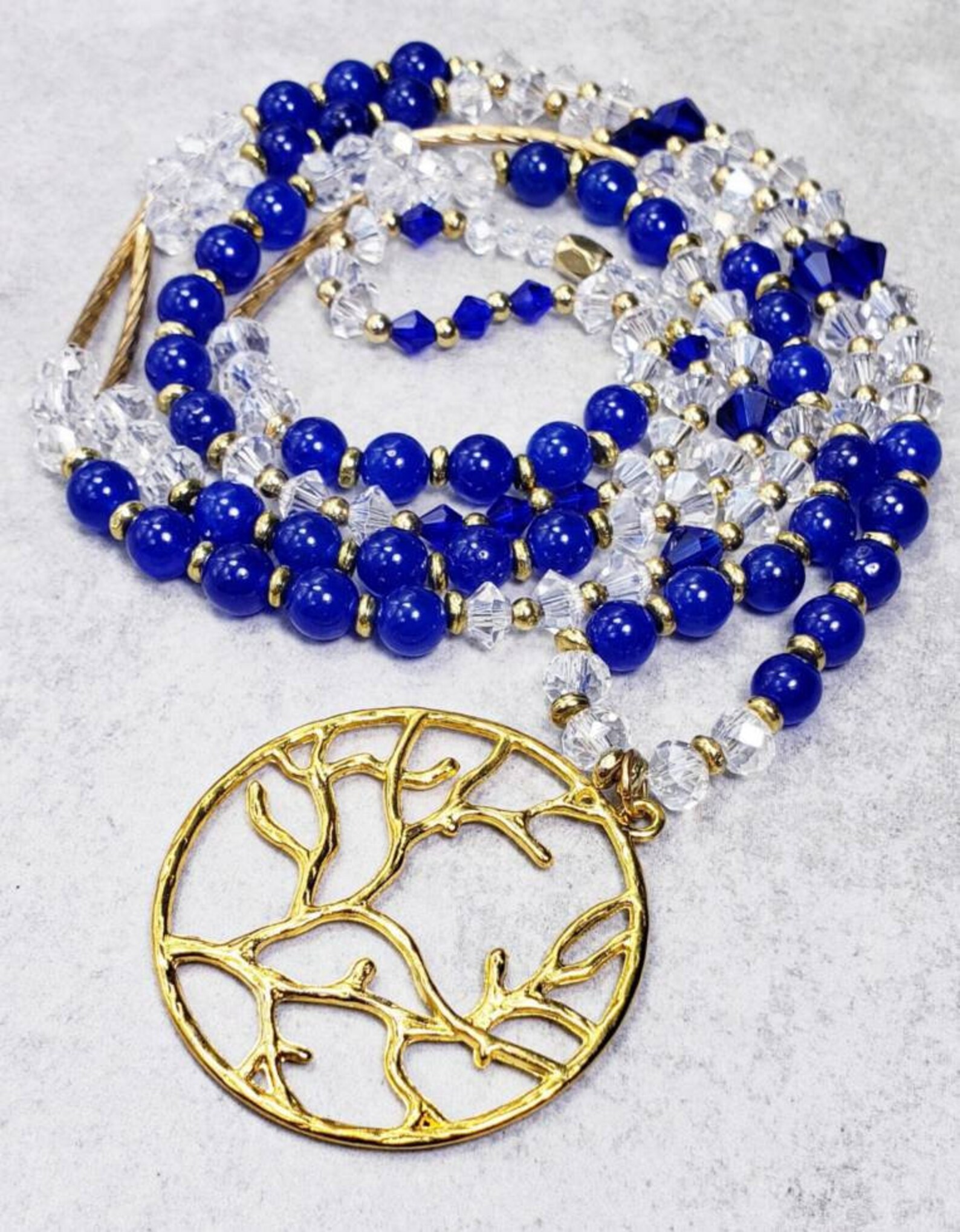 Tree of Life Jewelry Set Gold Tree of Life Earrings Blue - Etsy
