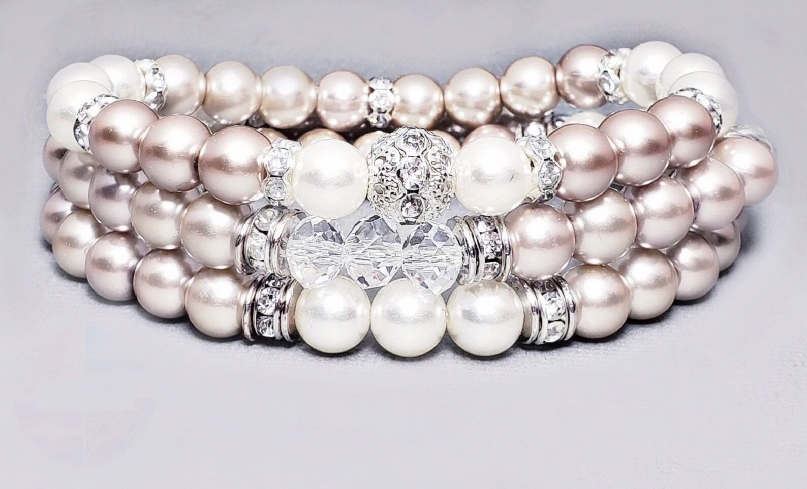 Double Wrap Stretch Bracelet Pearl Wrap Bead Bracelet Ivory - Etsy