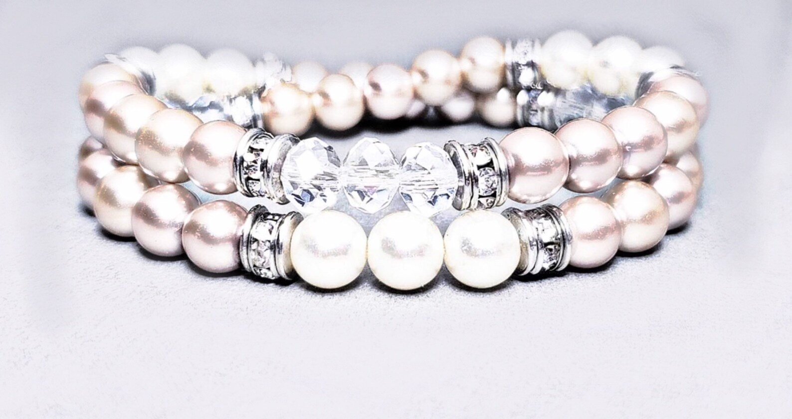 Double Wrap Stretch Bracelet Pearl Wrap Bead Bracelet Ivory - Etsy