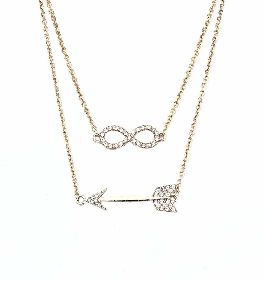 Gold Arrow Delicate Chain Necklace Gold Infinity Delicate - Etsy