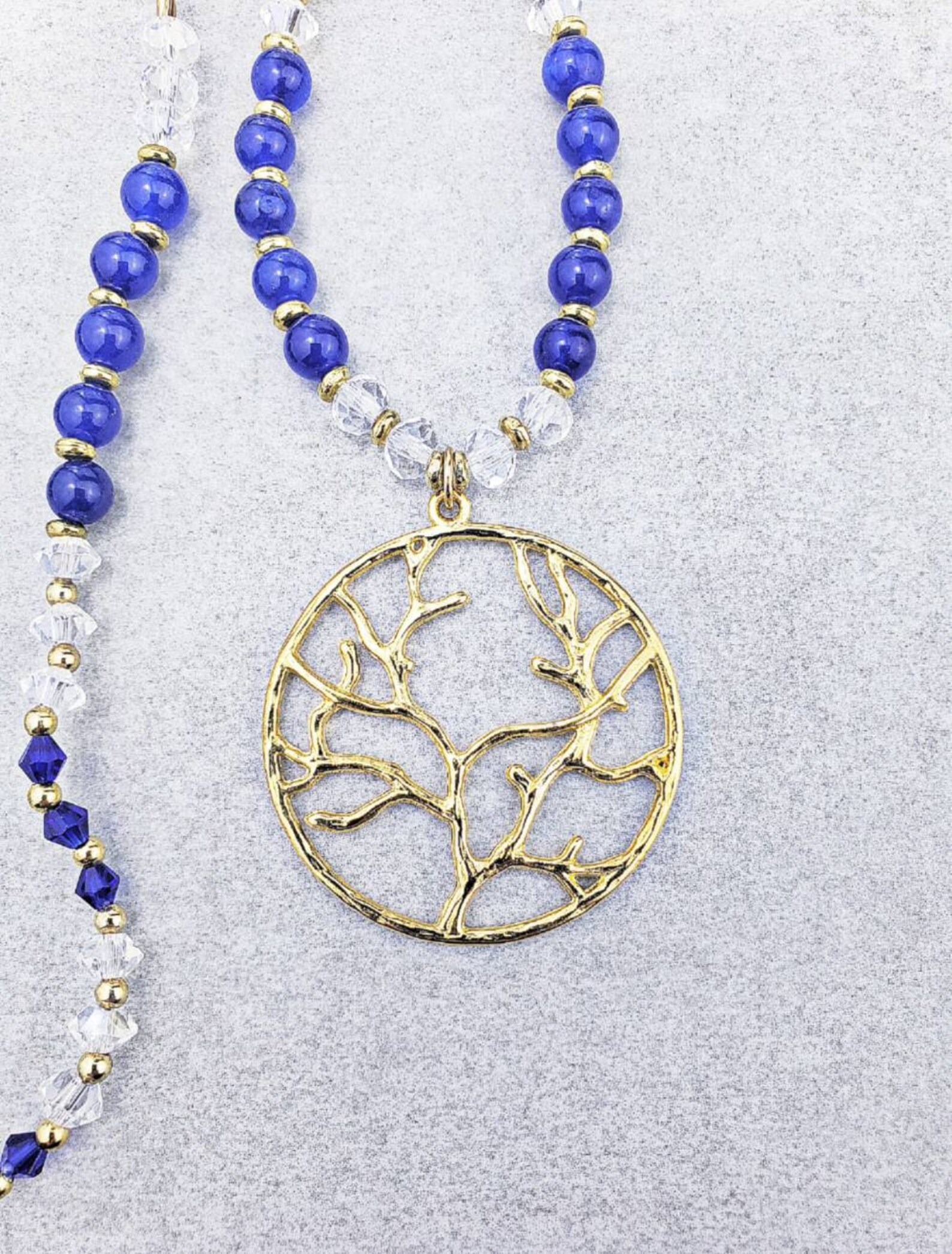Tree of Life Jewelry Set Gold Tree of Life Earrings Blue - Etsy