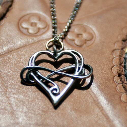 Heart Infinity Necklace Heart and Infinity Stainless Steel | Etsy
