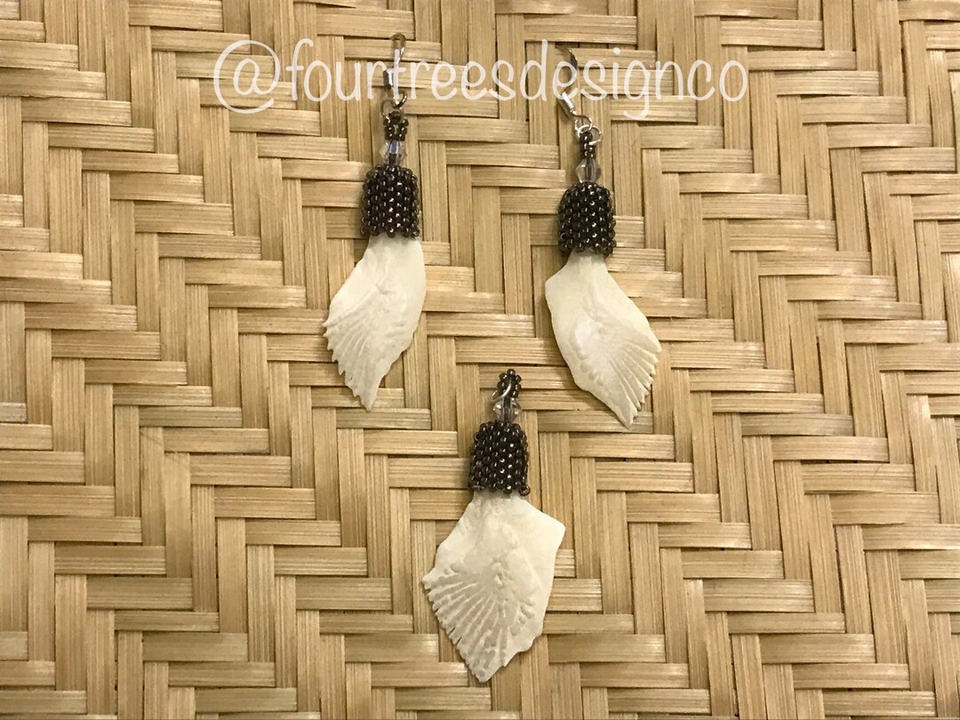 Beaded Alligator Gar Fish Scale Earrings & Pendant - Etsy