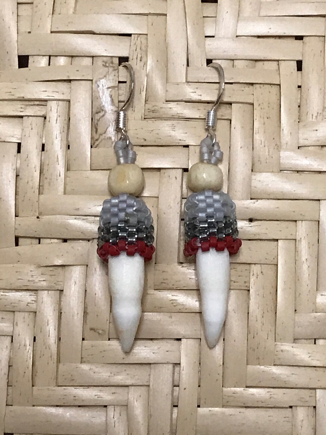 Beaded Alligator Teeth Earrings - Etsy