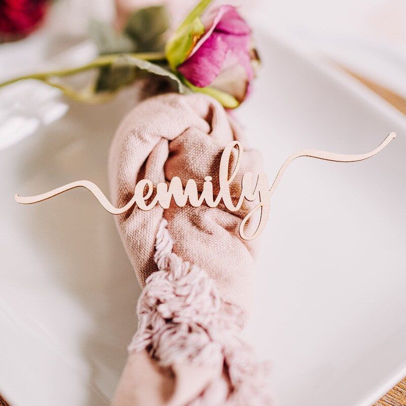 Wood Name Place Setting - Etsy