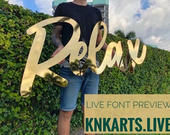 Gold Name Sign | Etsy