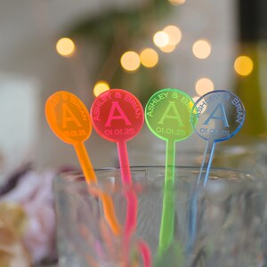 Drink Stirrers Wedding Personalized, Acrylic Cocktail Stir Sticks ...