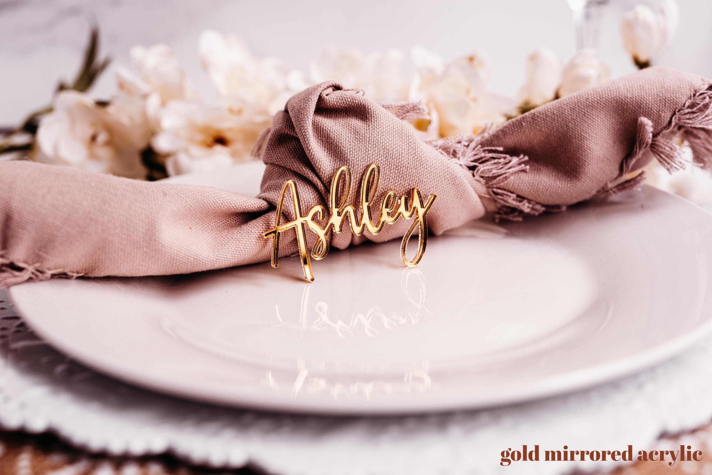 Acrylic Name Place Cards: Laser Cut Wedding Table Decor - Etsy