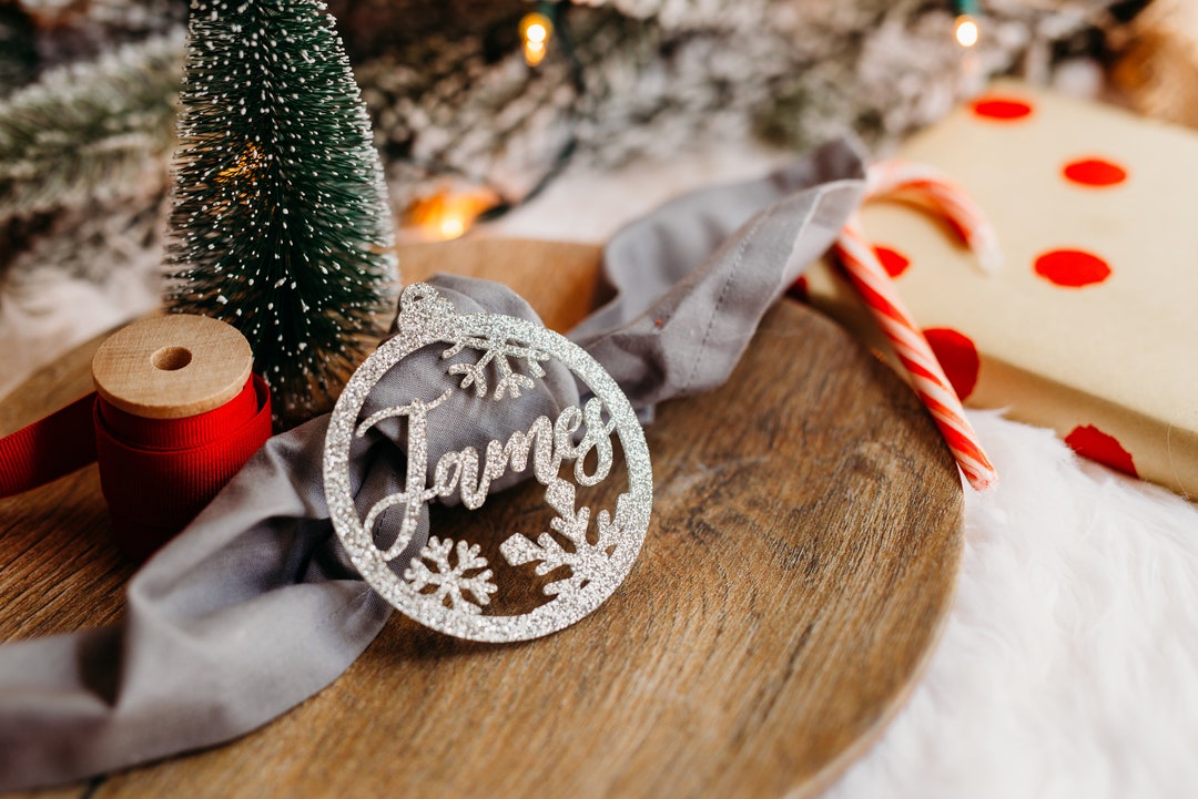 Holiday Ornament Personalized, Stocking Name Tags, Christmas Ornament ...