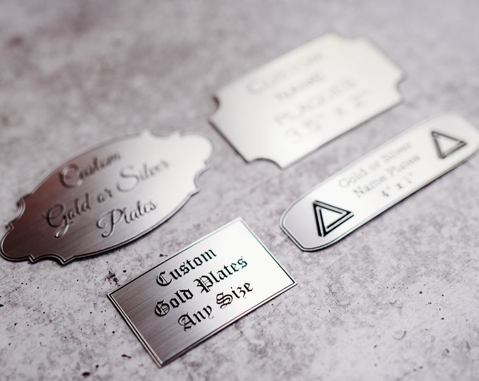 Metal Labels, Metal Tags, Brass Labels, Custom Logo Labels, Engraved ...
