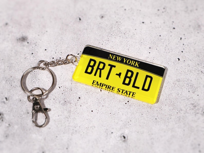 Custom Keychain License Plate – Personalized Acrylic Car Tag Key Ring 2 ...