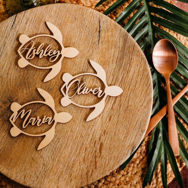 Tropical Name Tag - Etsy