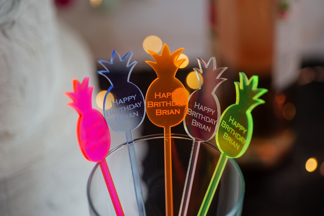 Drink Stirrers Wedding Personalized, Acrylic Cocktail Stir Sticks ...