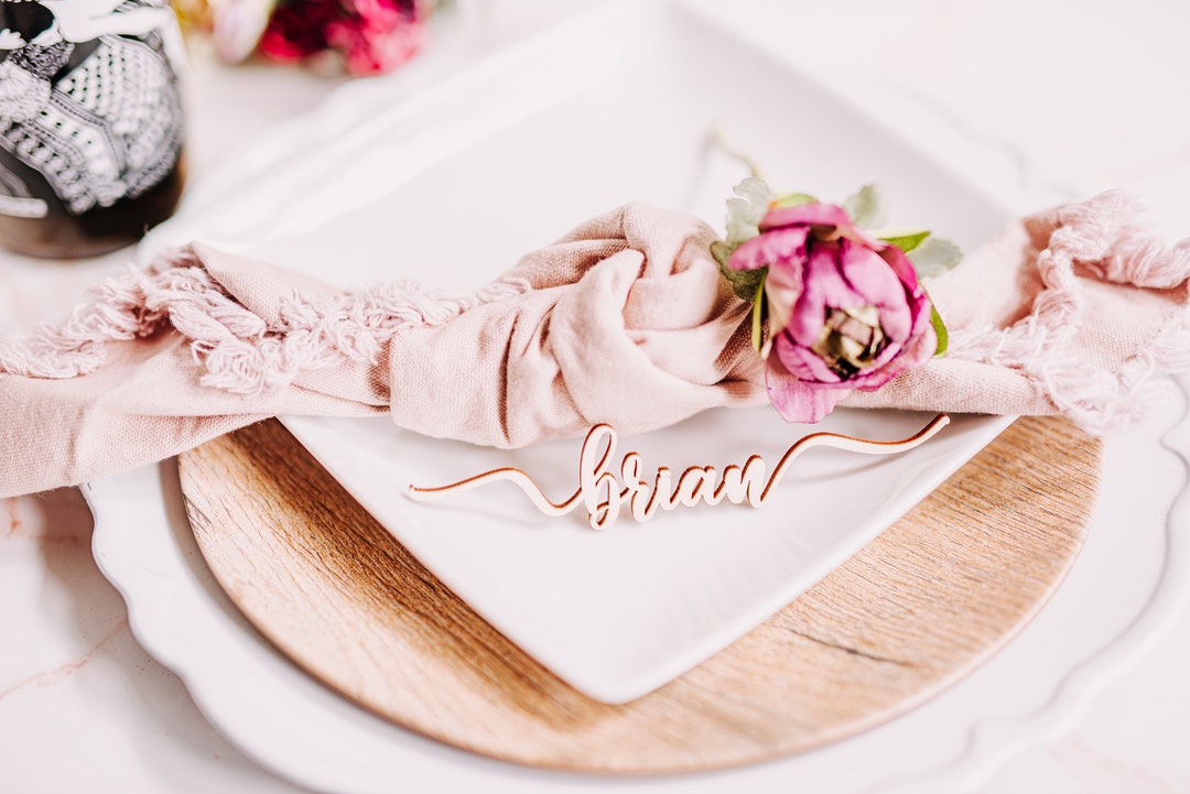 Name Tags Place Cards, Wedding Name Plate, Birthday Laser Cut Names ...