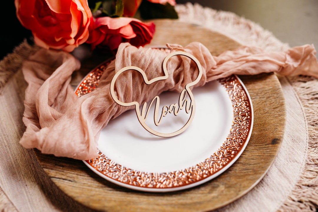 Personalized Place Cards Disney Wedding, Kids Party Name Tags, Mickey ...