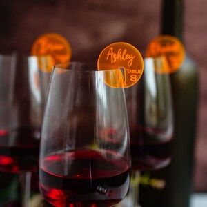 Drink Tags, Wine Glass Charms, Personalized Wedding Drink Tag, Cocktail ...