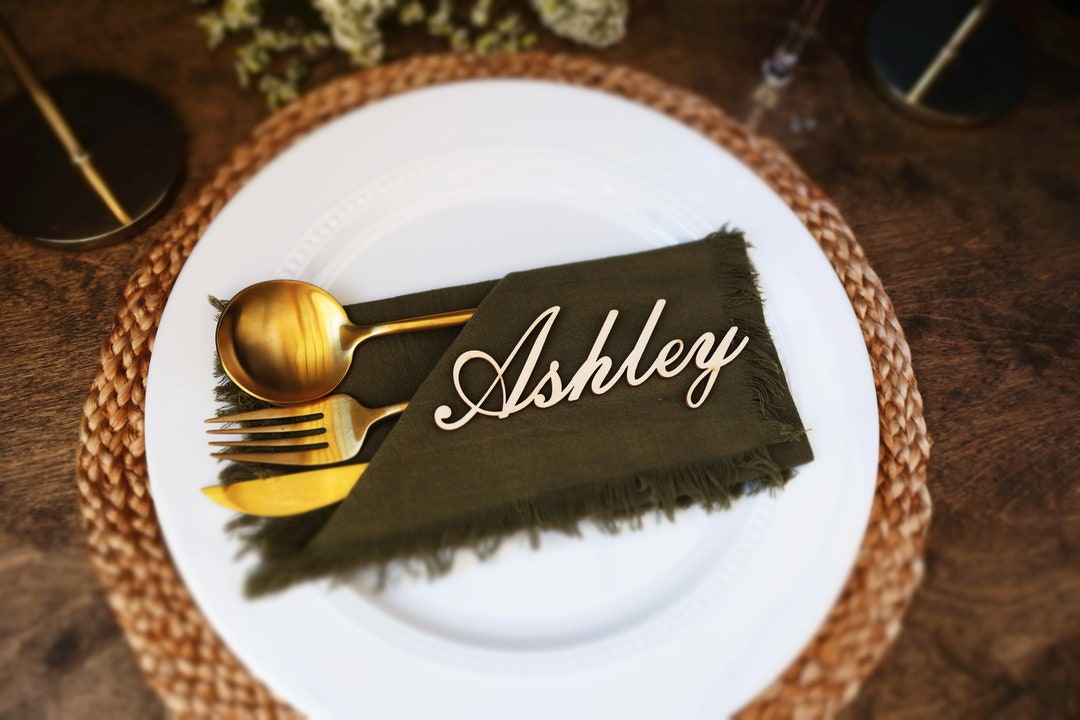 Name Tags Place Cards, Wedding Name Plate, Birthday Laser Cut Names ...