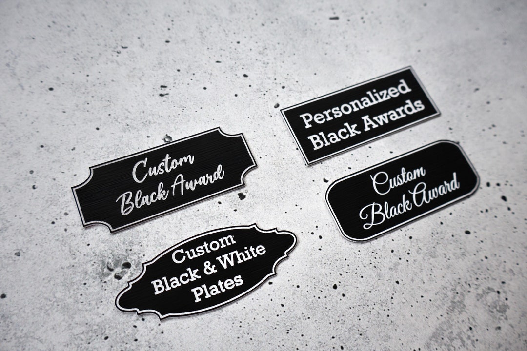 Custom Engraved Black Name Plate: Personalized Flexibrass Plaque, Award ...