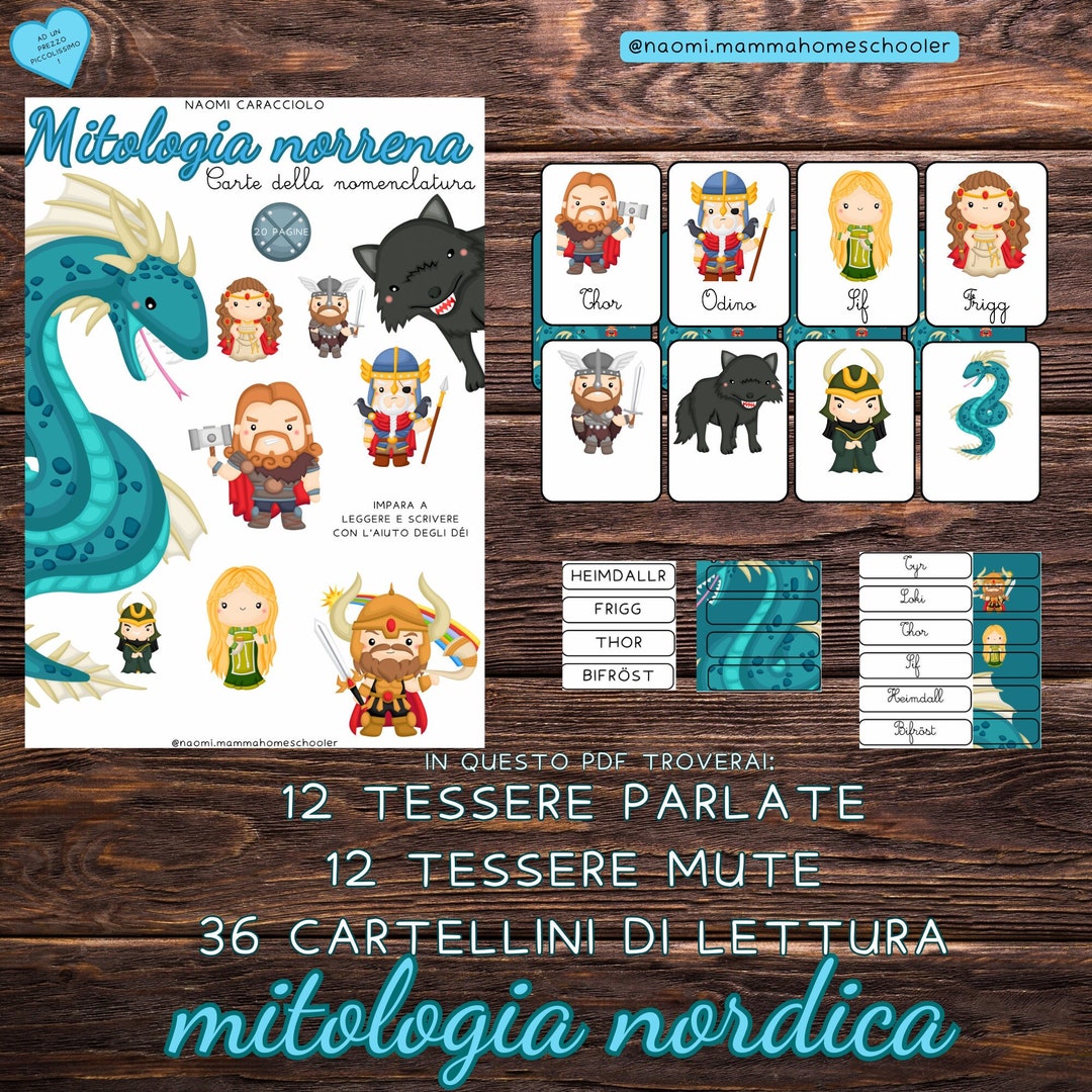 Norse Mythology NOMENCLATURE CARDS Pdf to Print Vikings Montessori ...