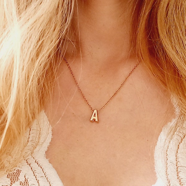 Initial Necklace - Etsy