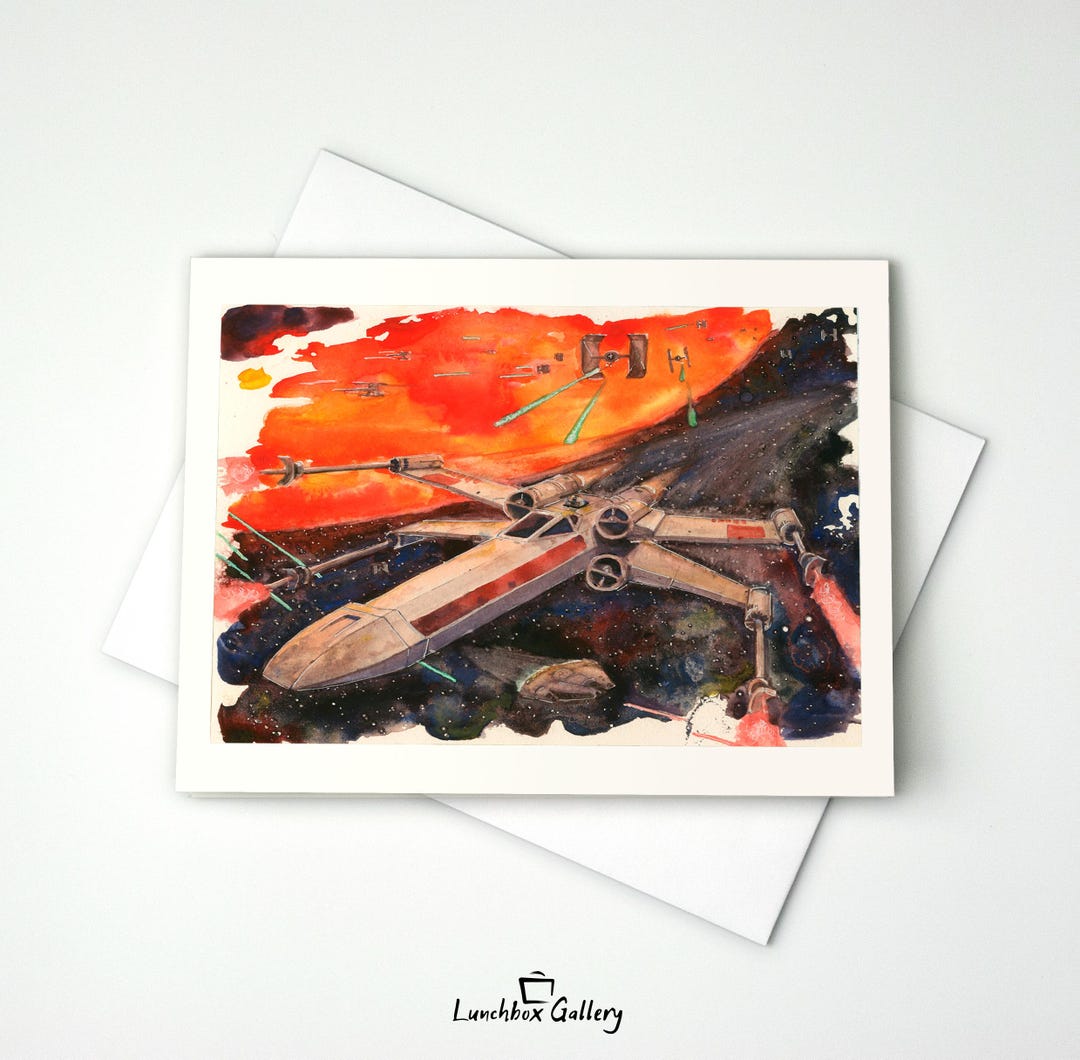 Spaceship Fantasy Art Notecard Set Blank Stationery Thank You Cards - Etsy
