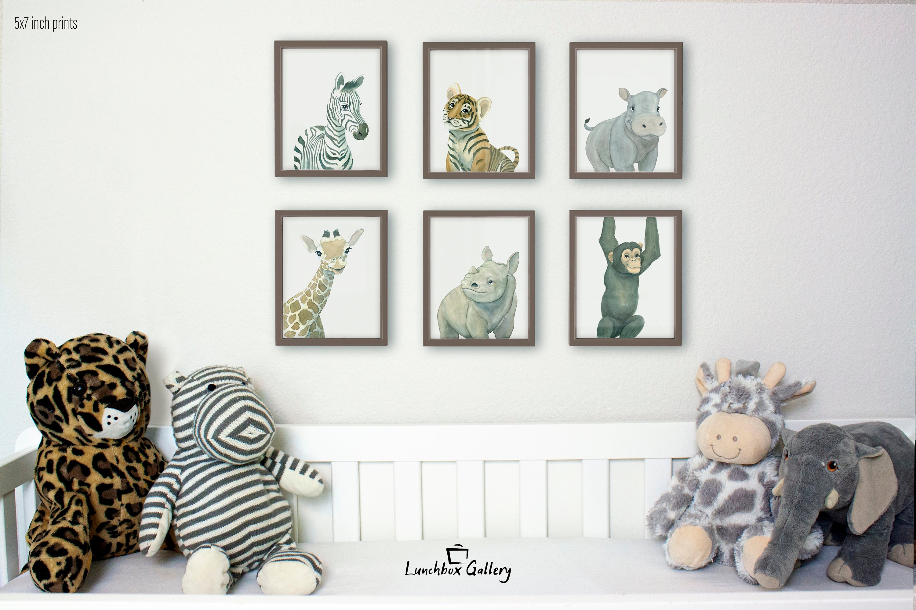 Zoo Animal Safari Nursery Décor Set of 6 Jungle Animal Lion - Etsy