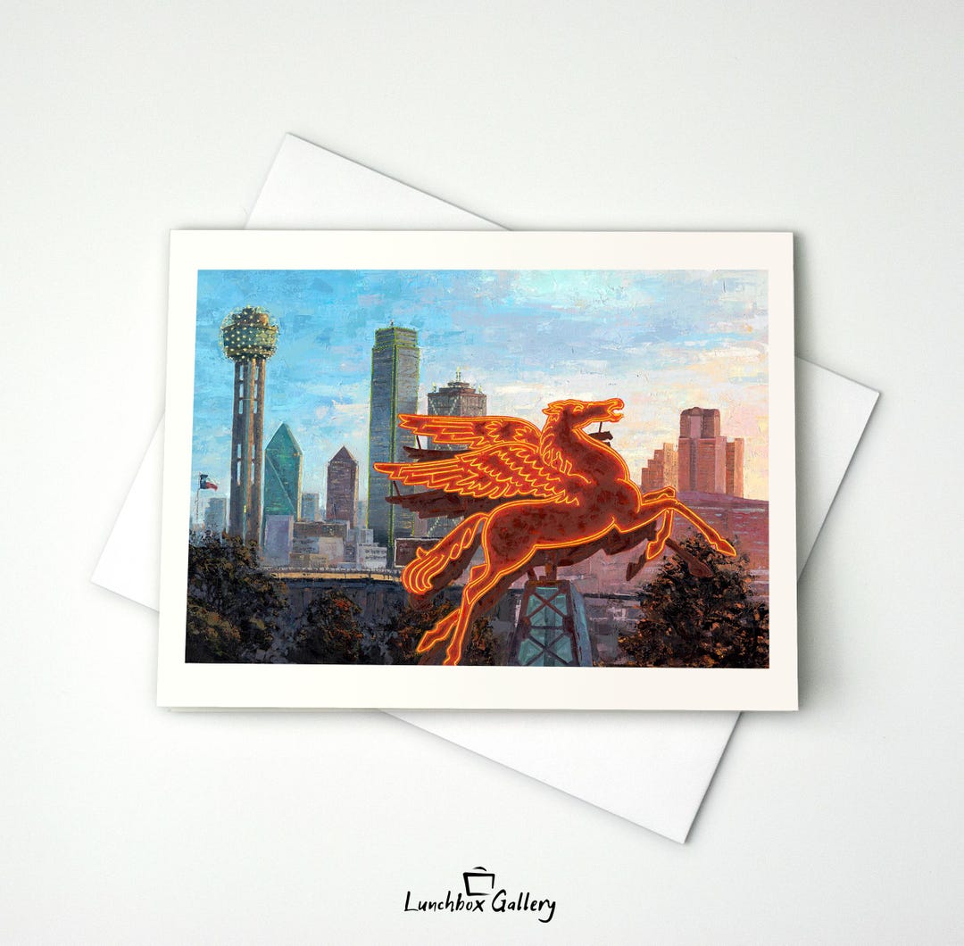 Dallas Skyline Texas Travel Notecard Set - Blank Stationery Thank You ...