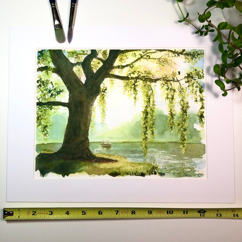 Willow Tree Wall Art Watercolor Painting Print - Etsy