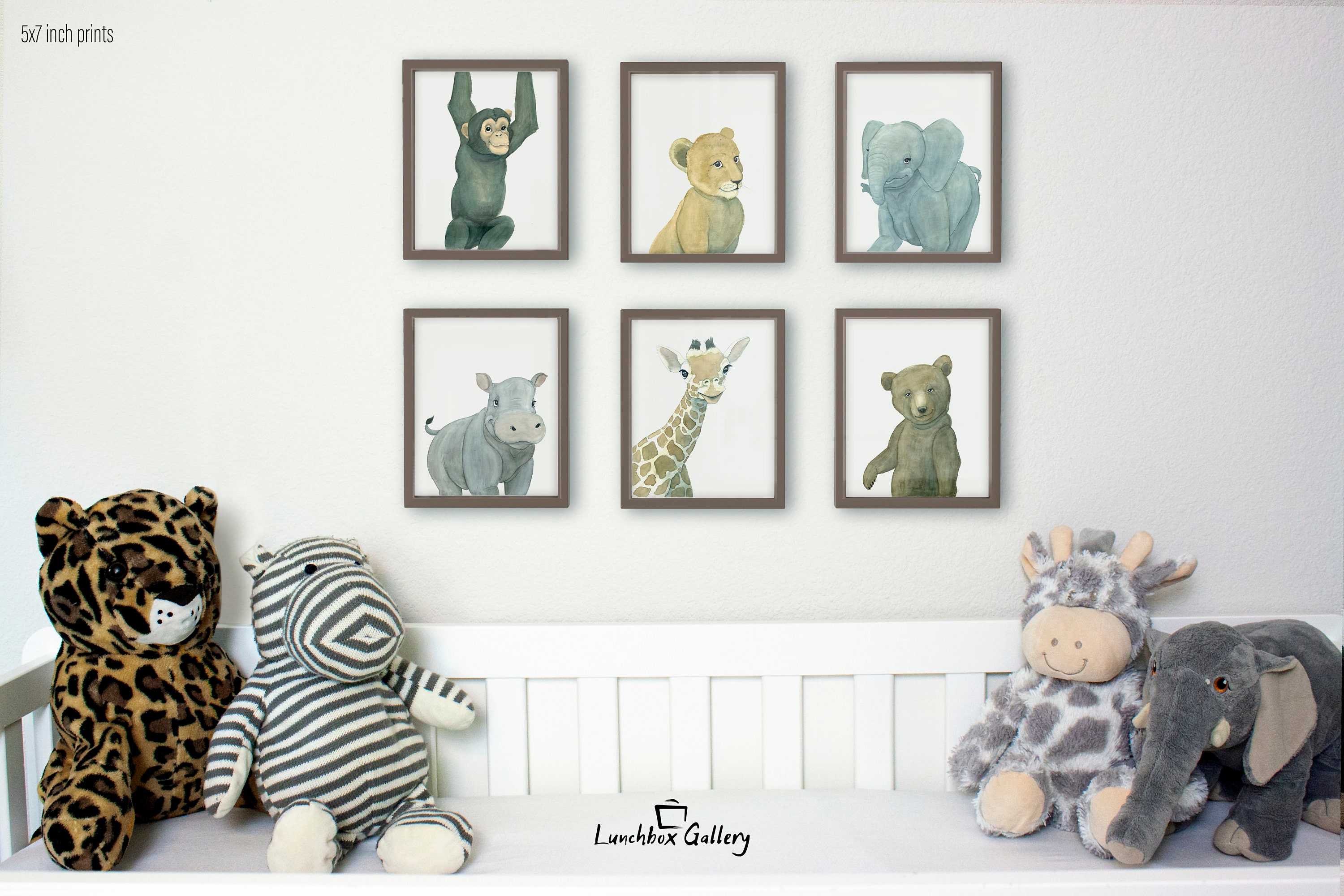 Zoo Animal Safari Nursery Décor Set of 6 Jungle Animal Lion - Etsy