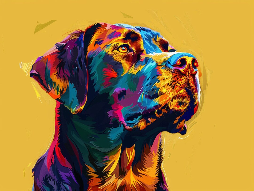 Colorful Labrador Print Pack | Labrador Wall Art | Puppy Dog Abstract ...