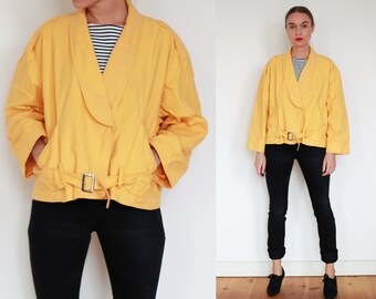 80s Yellow Jacket | Etsy