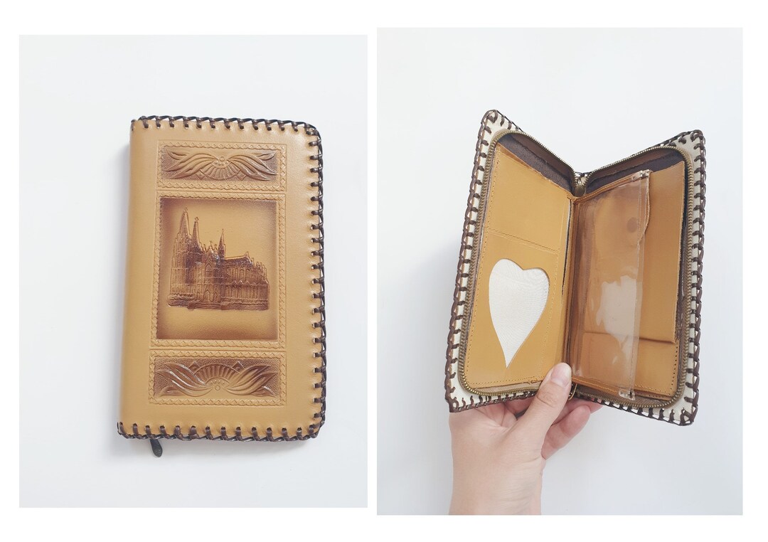 Vintage 1970s Leather Wallet, Retro 70s Accessories, 60s Pocket Wallet ...