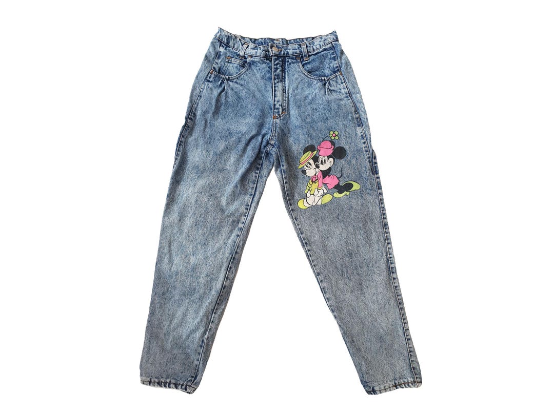 Vintage 80s Disney Minnie Mouse Blue Denim Trousers Jeans XS / S - Etsy
