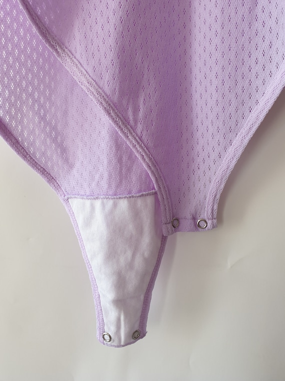 Deadstock 1980s lilac body / racerback bodysuit / Vin… - Gem