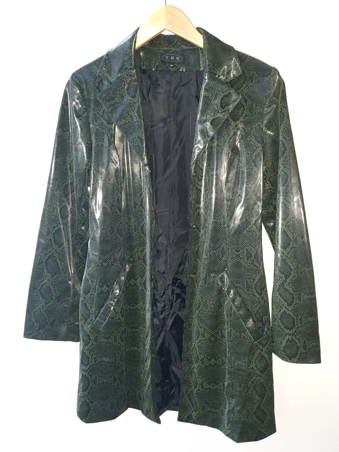 Vintage SNAKE Print Coat, Y2K Clothing, Grunge, Clubbing, Rave, 90s ...