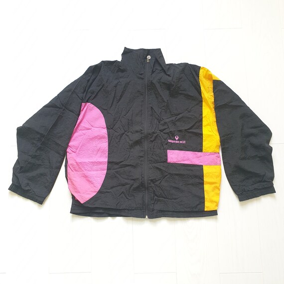 Vintage 1980s color block track jacket / 80s 90s men'… - Gem