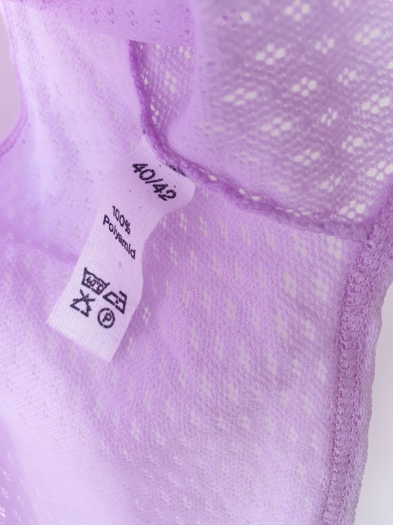 Deadstock 1980s lilac body / racerback bodysuit / Vin… - Gem