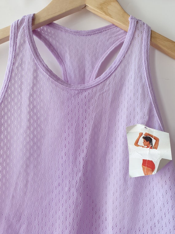 Deadstock 1980s lilac body / racerback bodysuit / Vin… - Gem