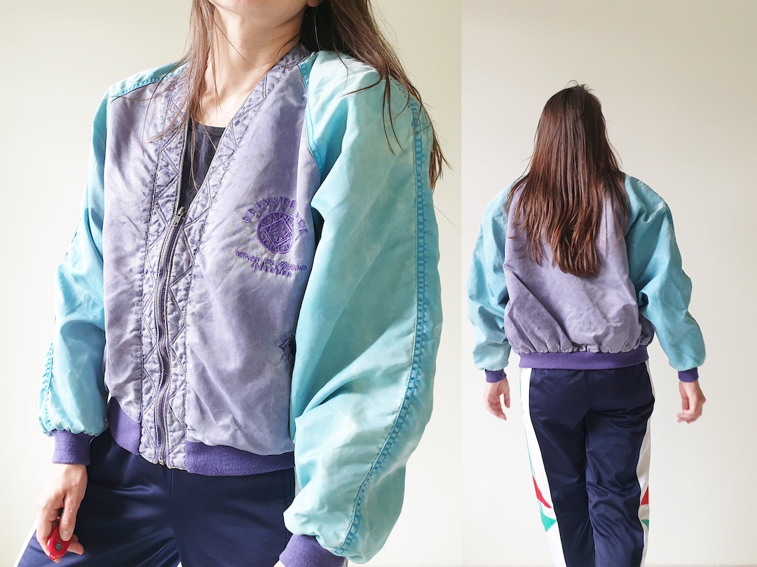 Vintage Baseball Pitcher Varsity Jacket, Oversized, Color Block, 1980s ...