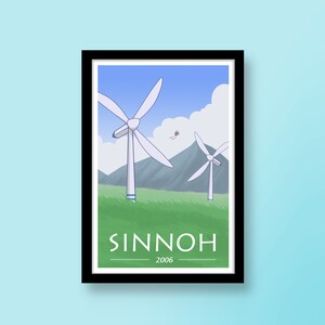 Sinnoh Travel Poster Pokemon Print - Etsy