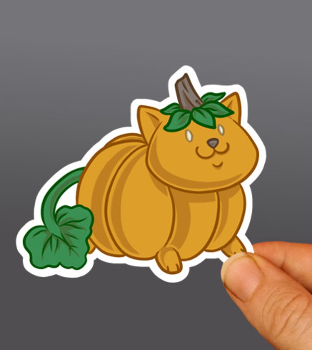 Pumpkin Cat Pumpkat Sticker - Etsy