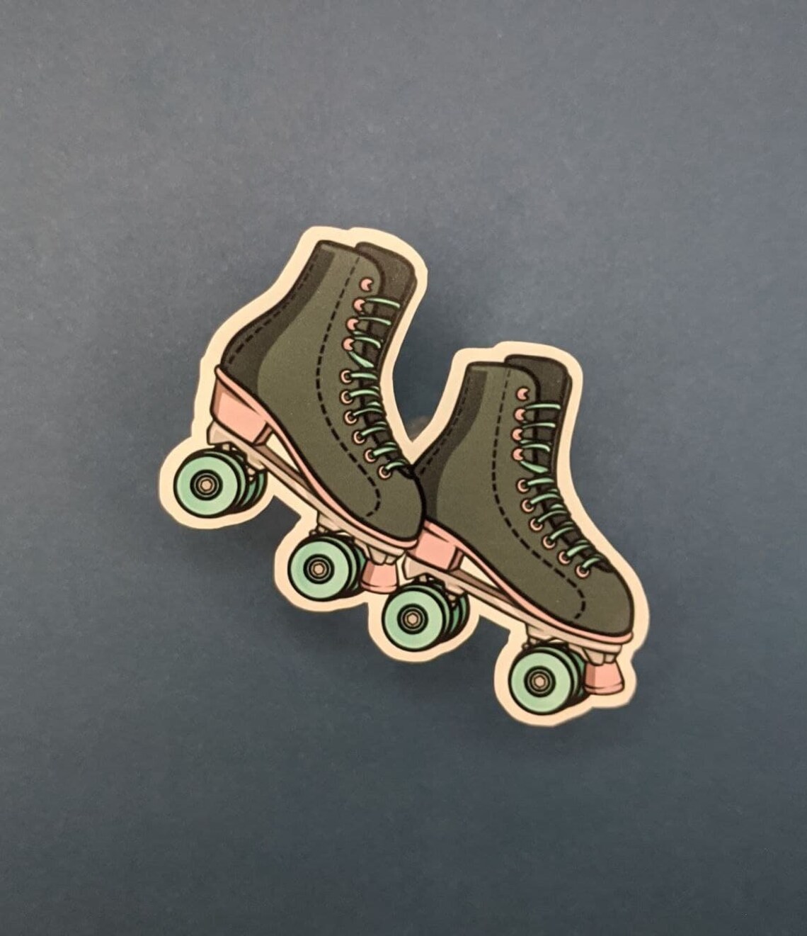 Black Roller Skates Sticker Glossy Vinyl | Etsy