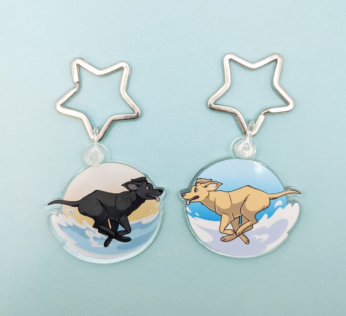 Labrador Dog Acrylic Keychain Double Sided - Etsy