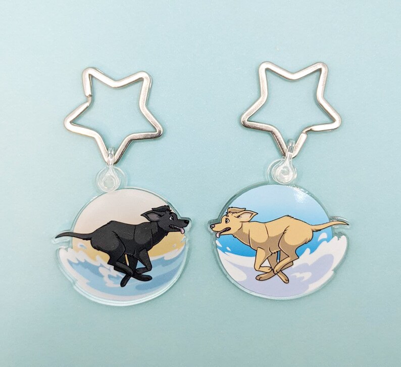 Labrador Dog Acrylic Keychain Double Sided - Etsy