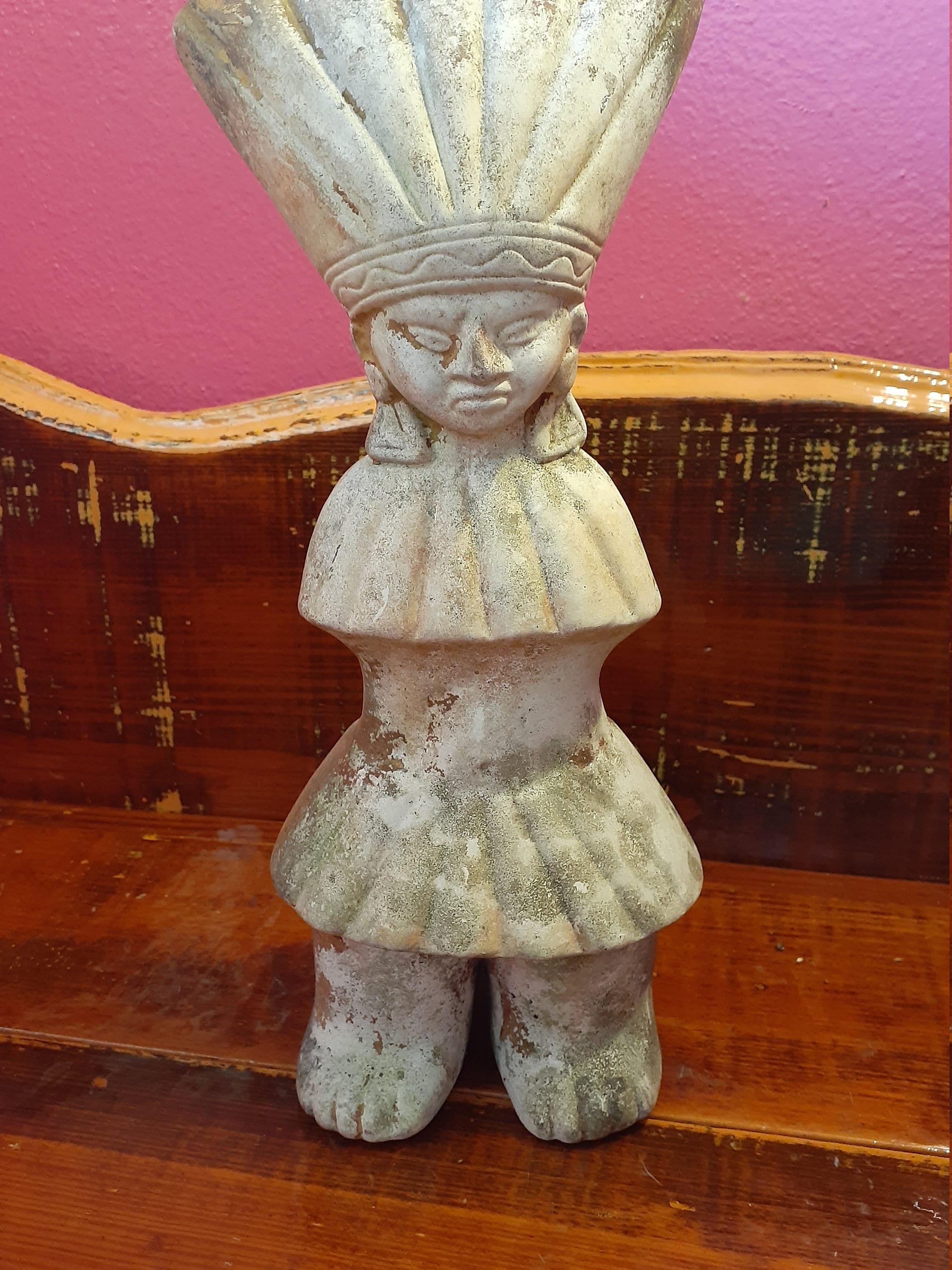 Vintage Mexican Terra Cotta Red Clay CERAMIC MAYAN Statue,terra Cotta ...