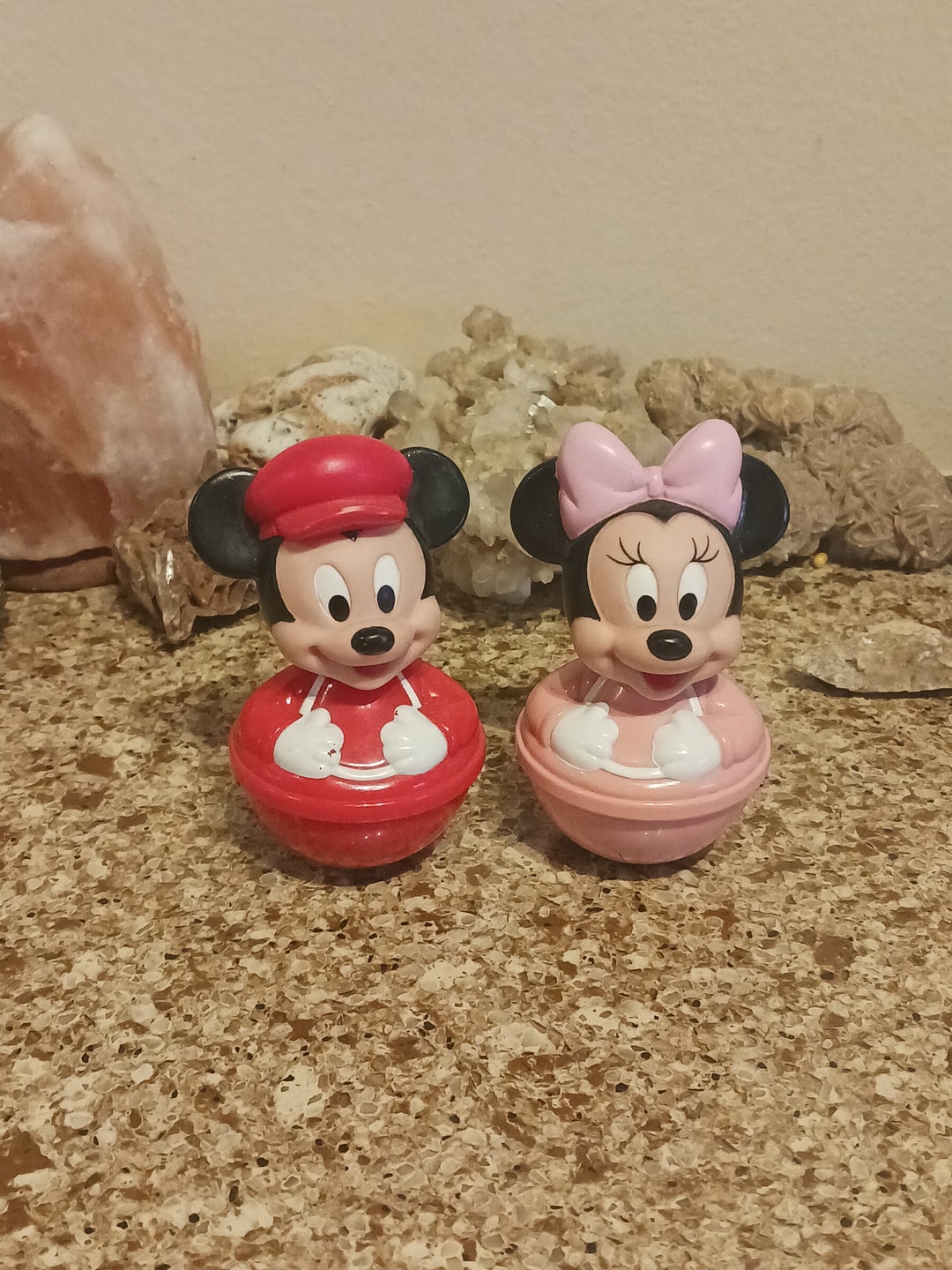 Vintage Walt Disney MINNIE MICKEY MOUSE Weeble Wobble,vintage Disney ...